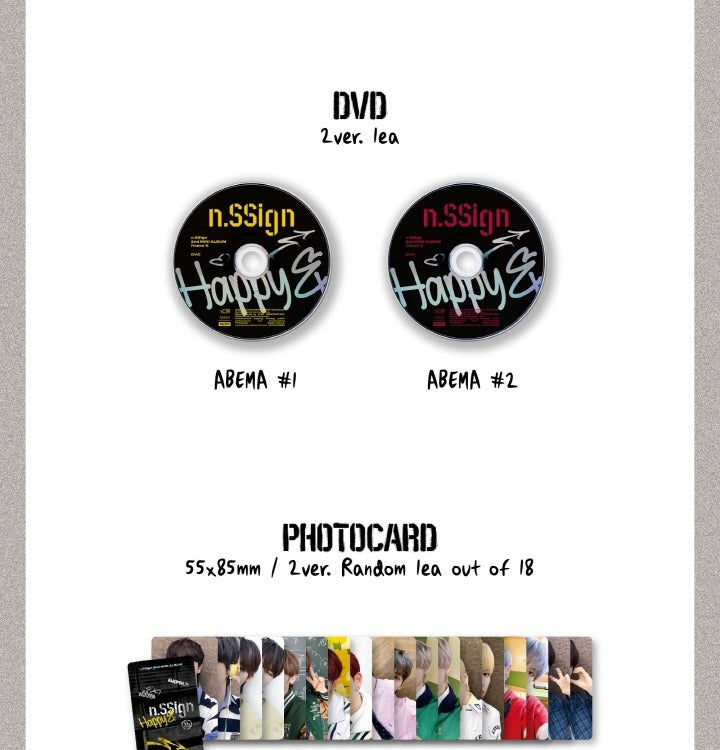 n.SSign 2nd Mini Album Happy & ABEMA Version 2 Versions (Random) – K-Towns