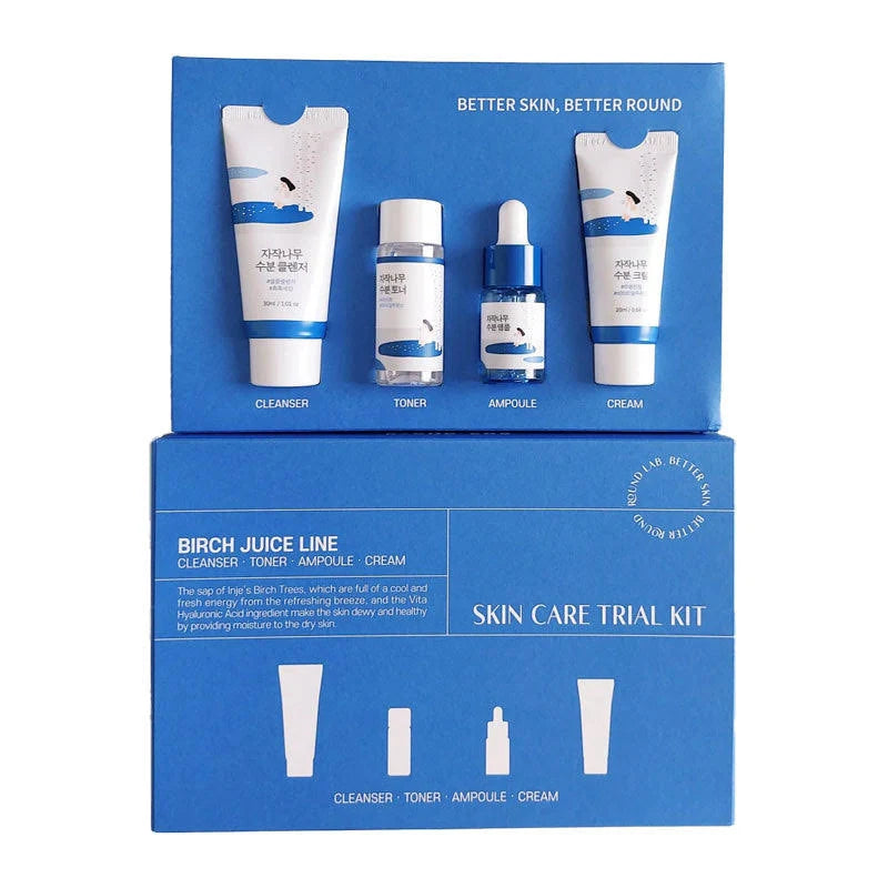 Round Lab - Birch Juice Trial Kit (Cleanser 30 mL + Toner 20 mL + Ampo ...